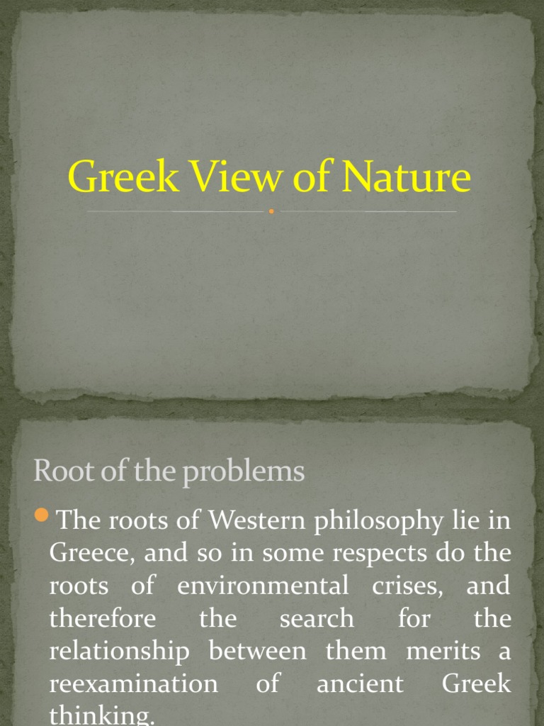 Greek View of Nature | PDF | Nous | Ancient Greek Philosophy
