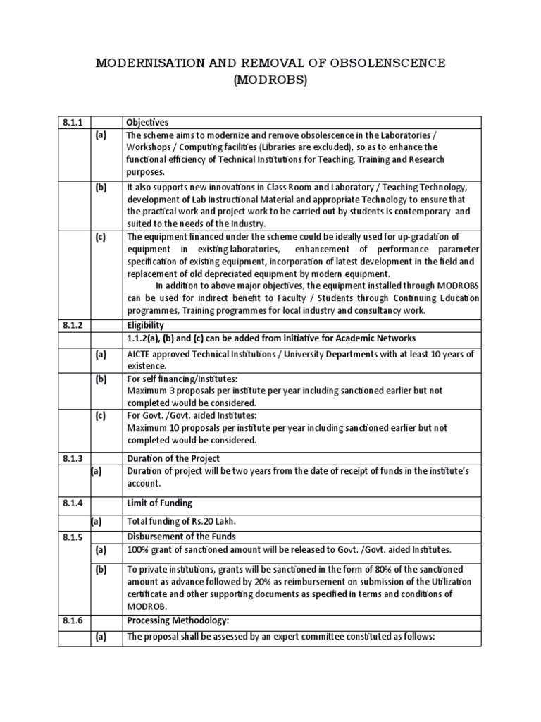Modernisation and Removal of Obsolenscence (Modrobs) | Download Free ...