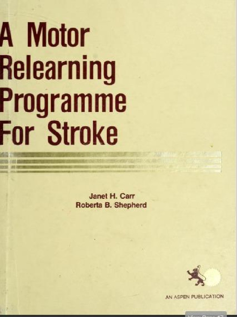 A Motor Relearning Programme For Stroke PDF | PDF