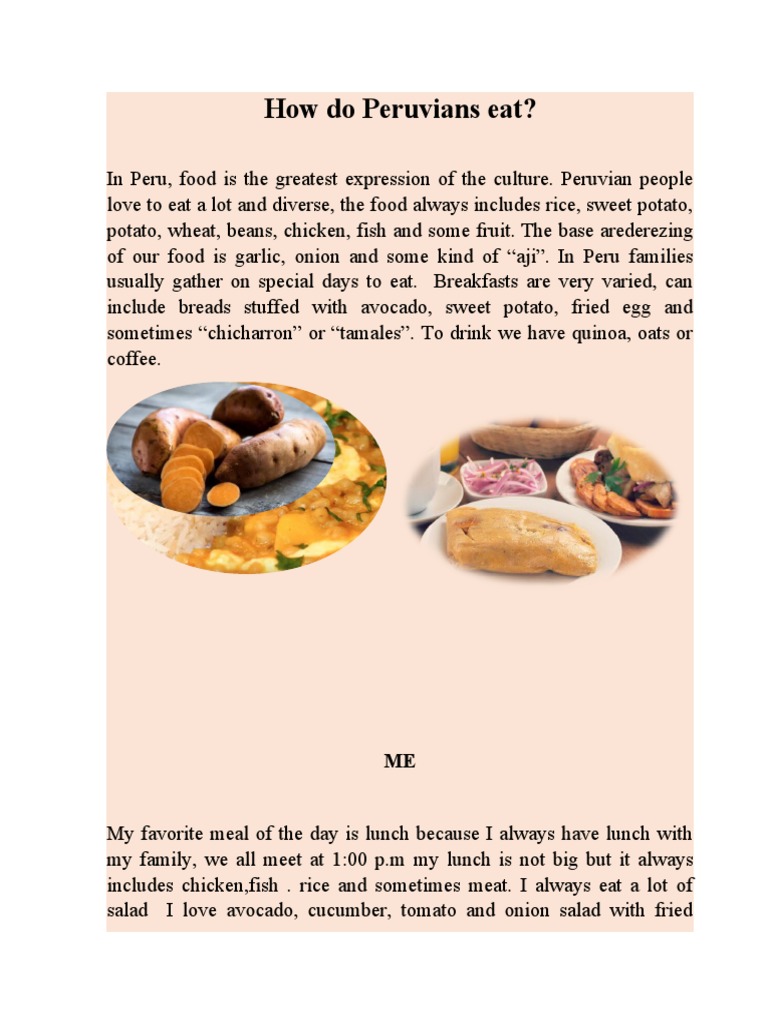 Peruvian Breakfast and Food Culture | PDF