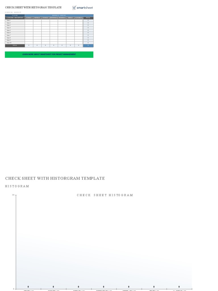 Check Sheet With Histogram Template: Learn More About Smartsheet For ...