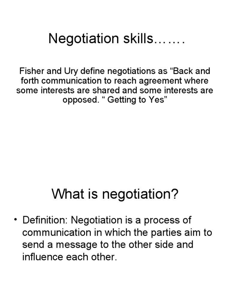 Mastering Effective Negotiation Skills | PDF | Career & Growth