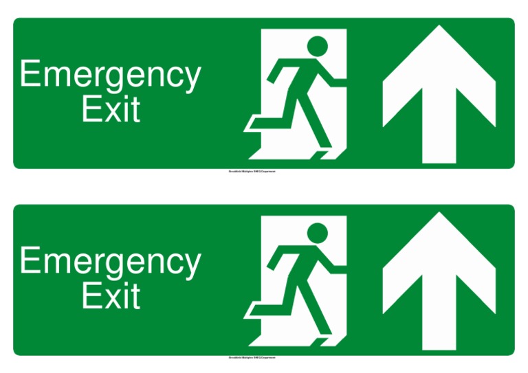 23 Safety Poster - Emergency Exit (Up) | PDF