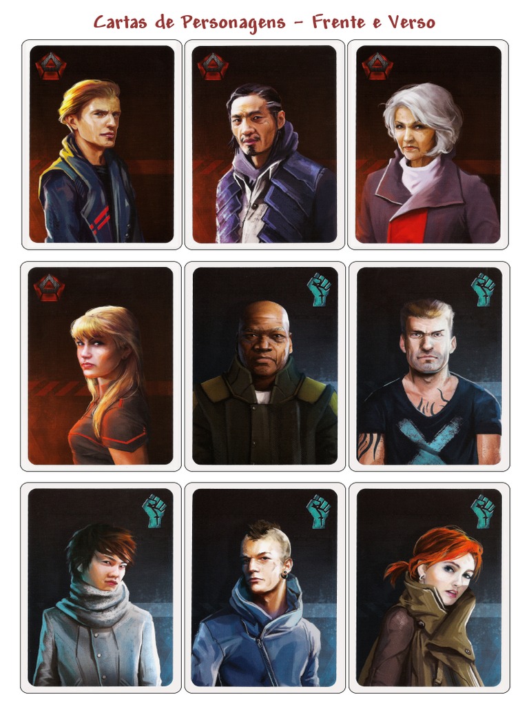 Cartas de Personagens + Fichas de Equipe PDF | PDF