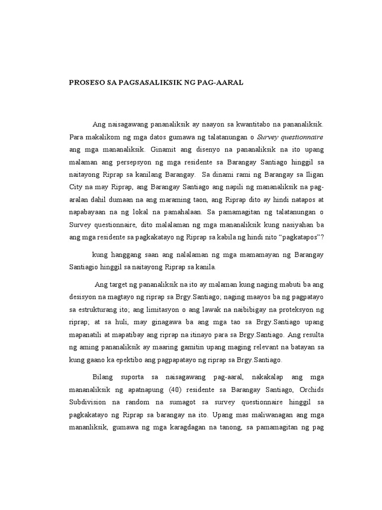 Proseso Sa Pagsasaliksik NG Pag | PDF