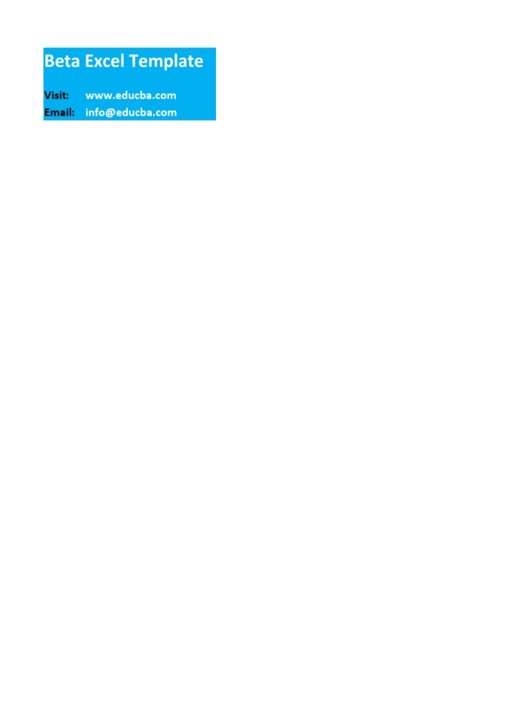 Beta-Formula-Excel-Template | Download Free PDF | Beta (Finance ...