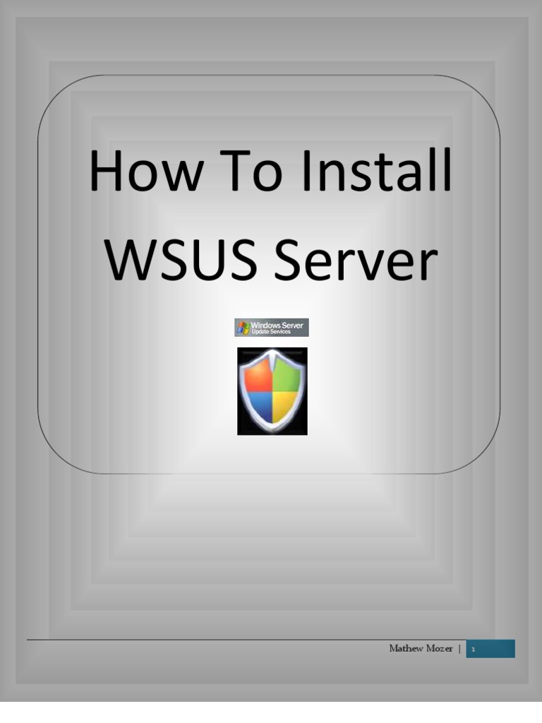 How To Install WSUS Server | PDF | Transport Layer Security | Public ...