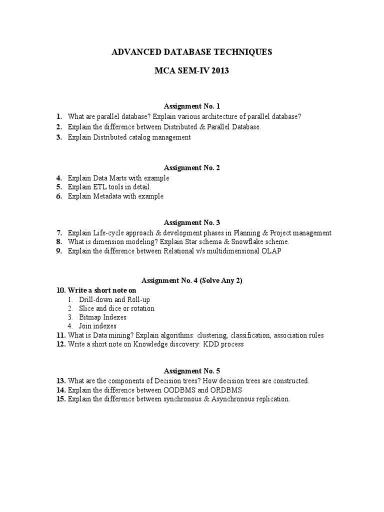 Advanced Database Techniques Guide | PDF