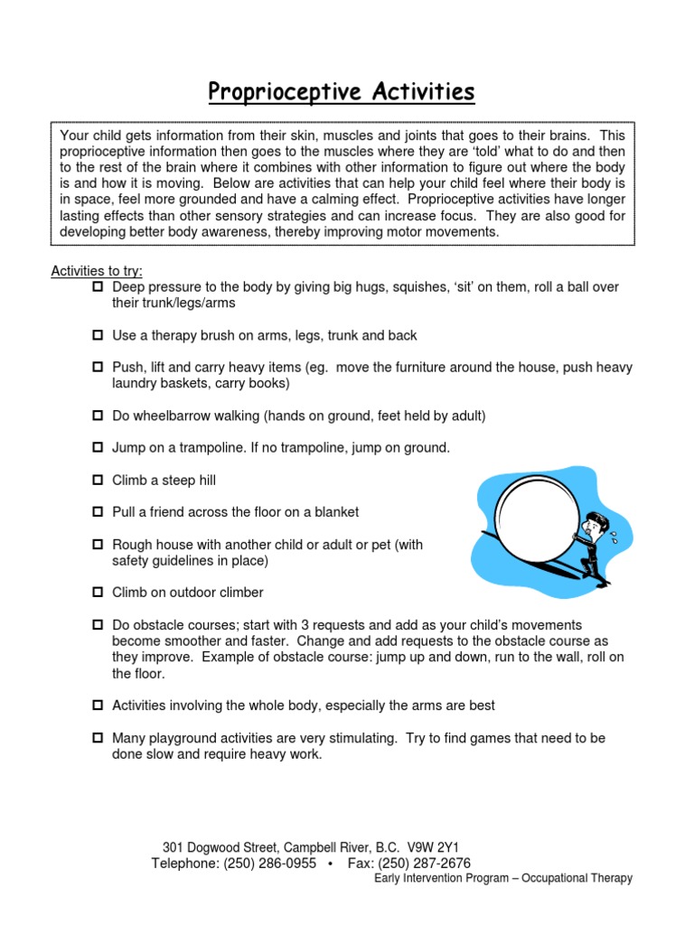 Proprioceptive Activities: 301 Dogwood Street, Campbell River, B.C. V9W ...