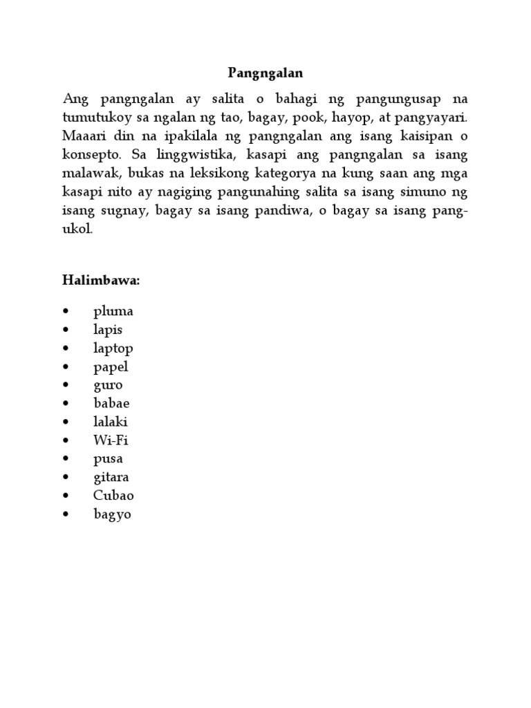 8 Parte NG Pangalan | PDF