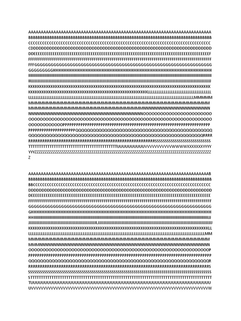 Repeated Alphabet Patterns Document | PDF