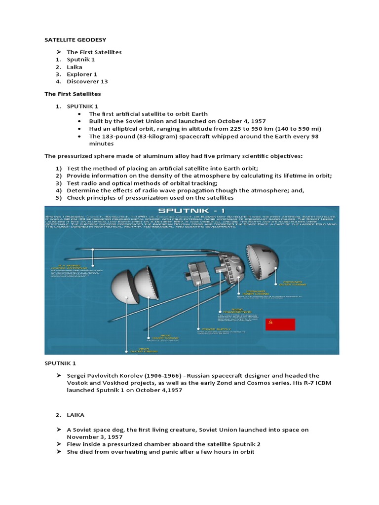 The Dawn of Satellite Geodesy: An Overview of Early Satellite Missions and Technologies | PDF ...
