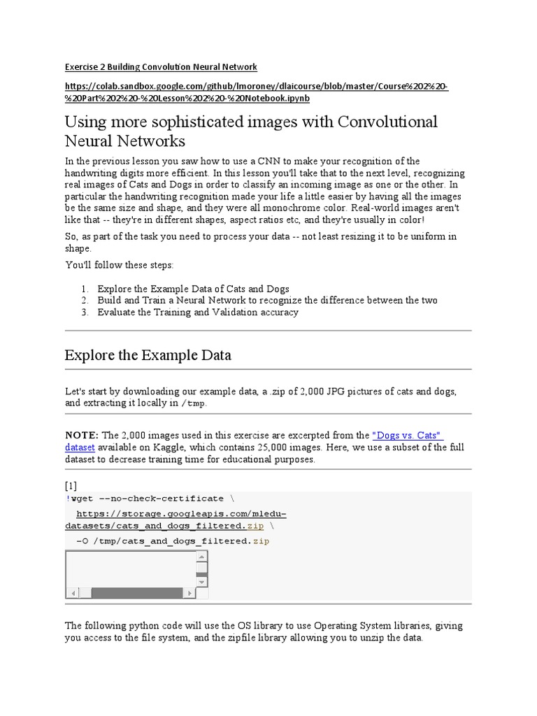 Exercise 2 Building Convolution Neural Network | PDF | Applied Mathematics | Cybernetics