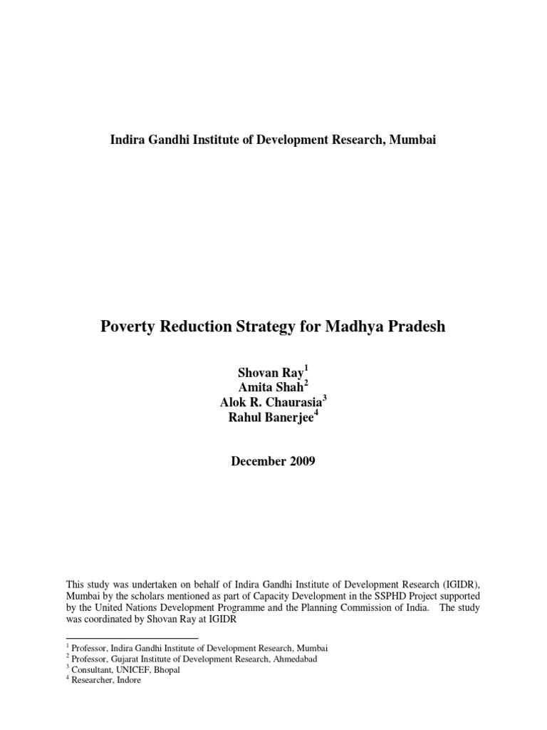 Poverty Reduction Strategy Paper | PDF | Poverty Reduction | Poverty