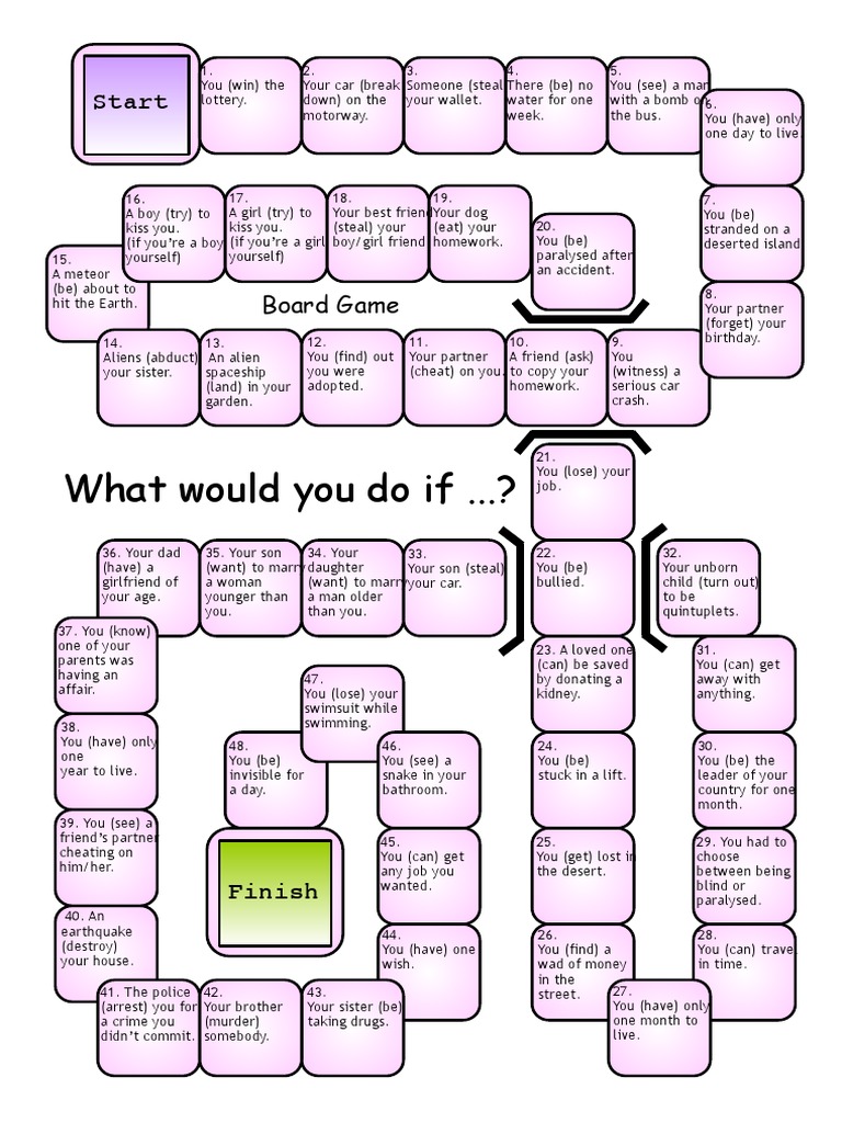 Board Game Second Conditional | PDF | Violence