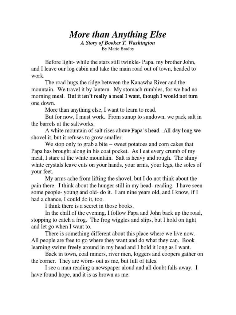 More Than Anything Else PDF | PDF