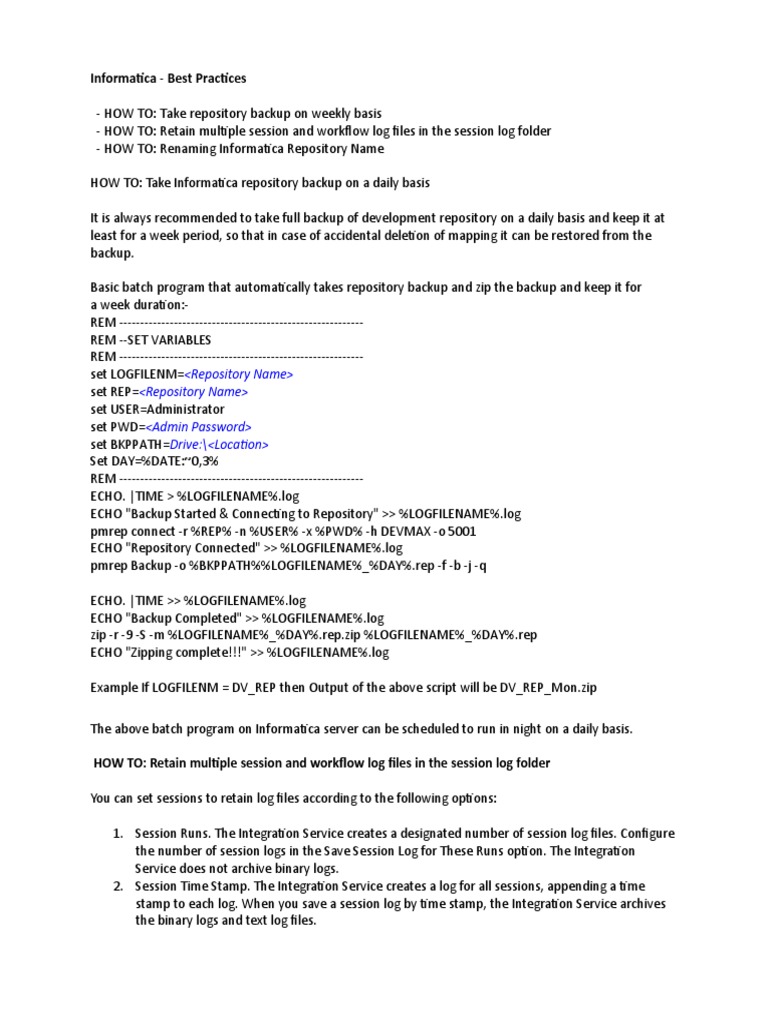 Informatica Best Practices | PDF | Databases | Computer File