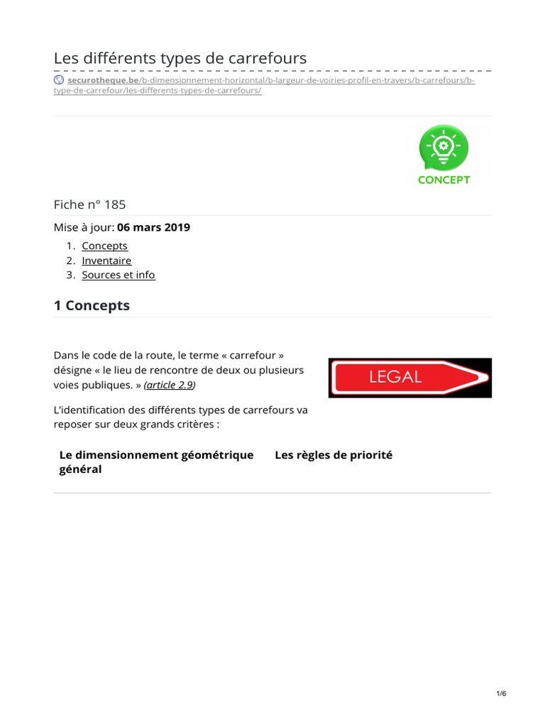Types de carrefours routiers expliqués | PDF | Intersection (Route ...
