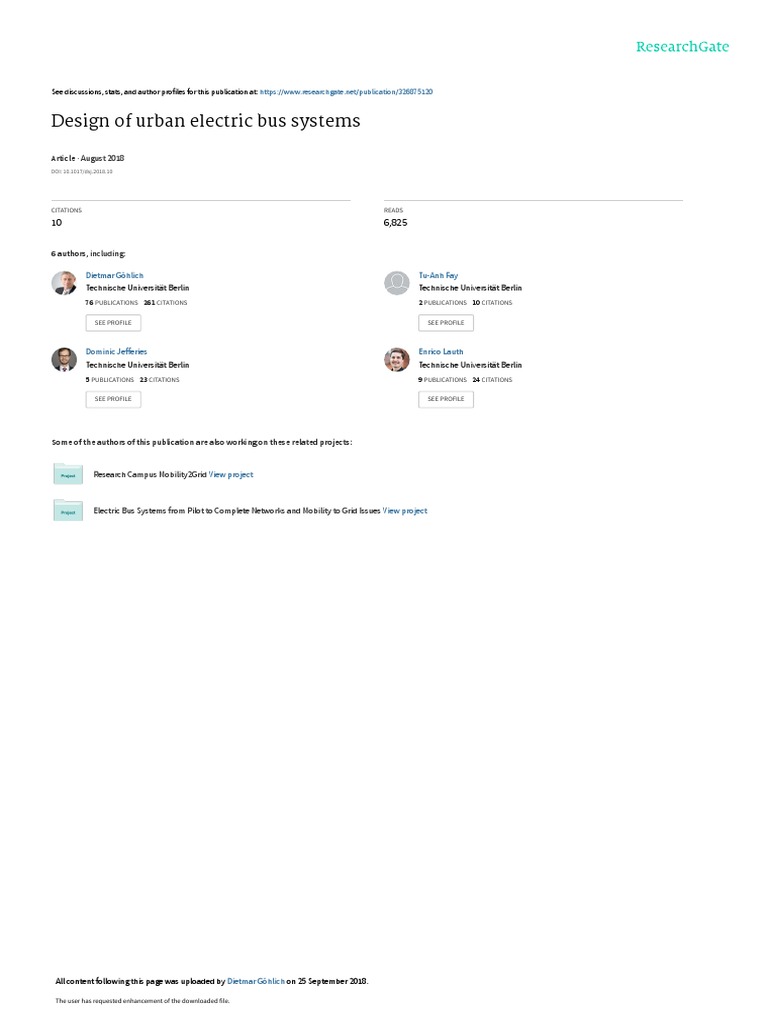 Design of Urban Electric Bus | PDF | Life Cycle Assessment | Bus