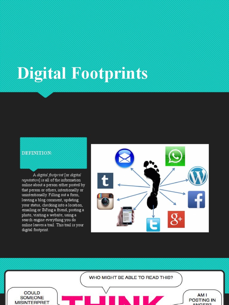 Digital Footprints Powerpoint | PDF | Cyberbullying | Internet