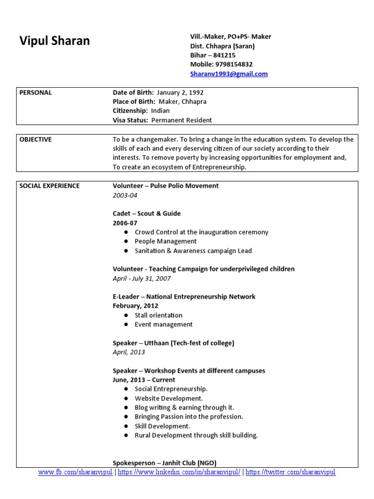 Vipul CV | PDF | Business | Computing And Information Technology