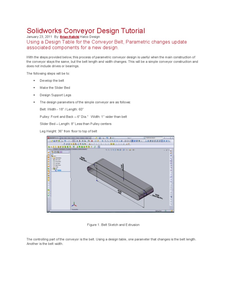 Solidworks Conveyor Design Tutorial | PDF | Belt (Mechanical) | Design