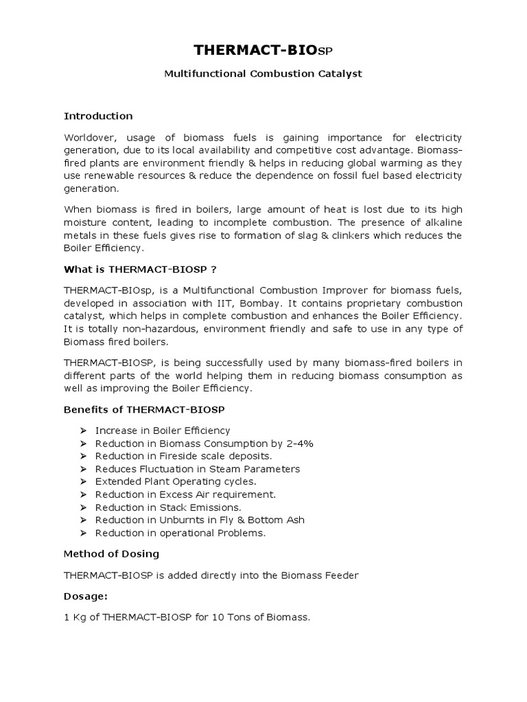 THERMACT-BIOSP Brochure Content | PDF