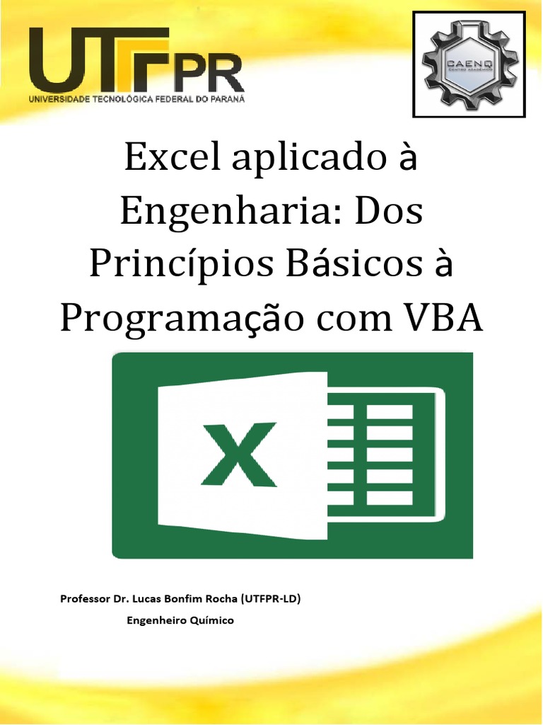 Introdução ao Excel aplicado à Engenharia: dos princípios básicos à ...