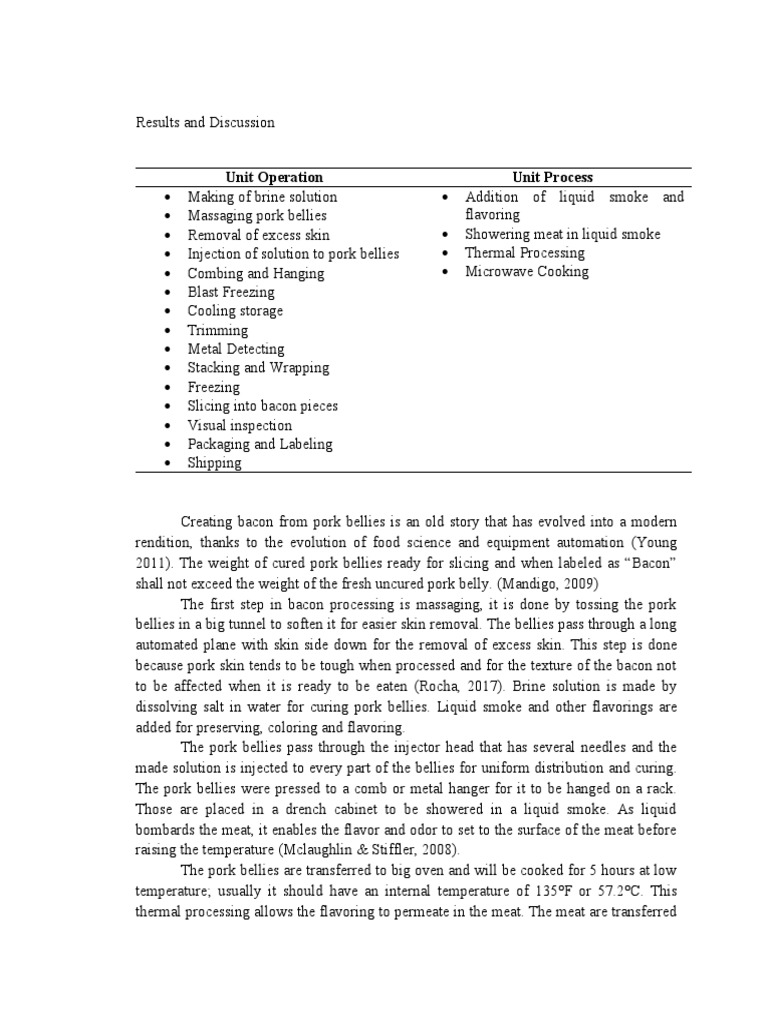 Unit Operation Unit Process | PDF | Bacon | Pork
