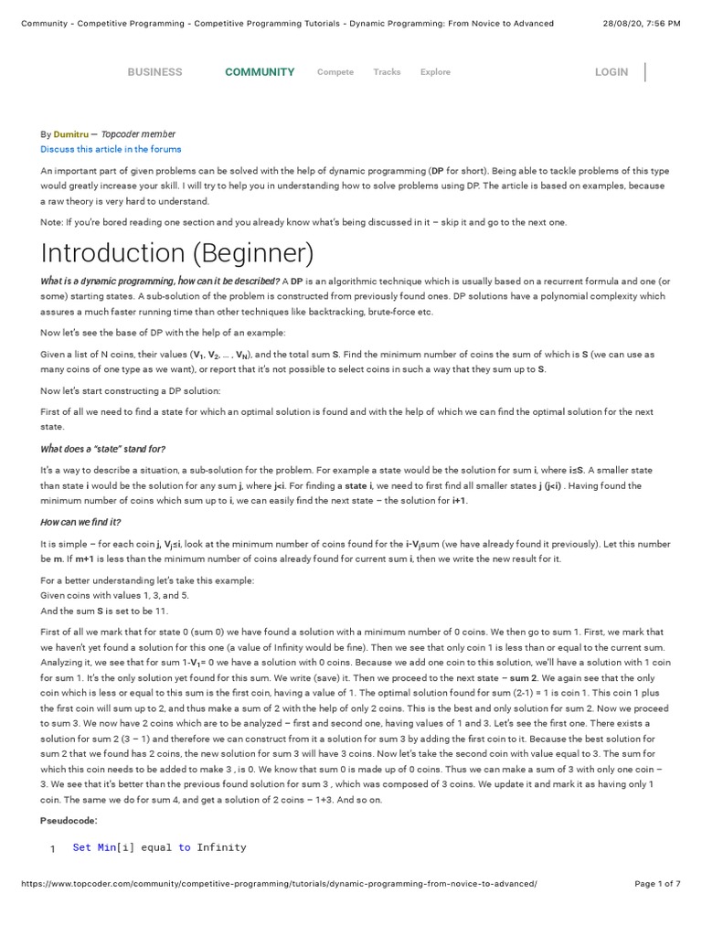Community - Competitive Programming - Competitive Programming Tutorials ...