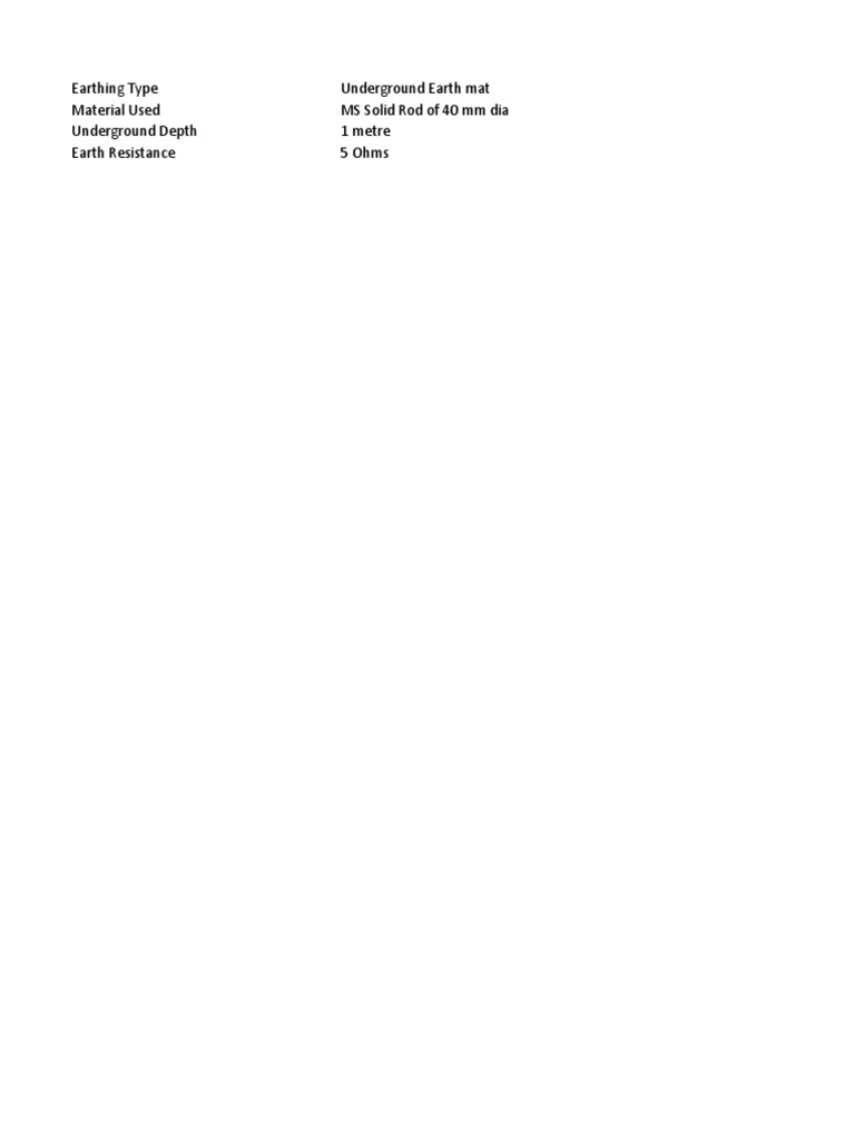 Earthing Type Underground Earth Mat Material Used MS Solid Rod of 40 MM ...