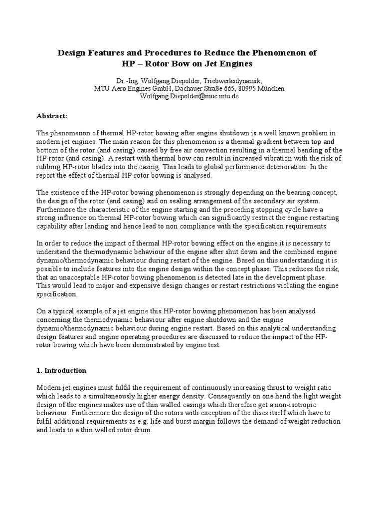 Rotor Bow-1 PDF | PDF | Turbine | Thermal Conduction