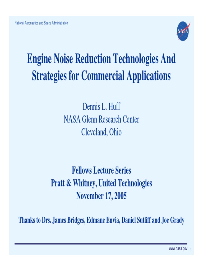 Engine Noise Reduction Technologies and Strategies For Commercial ...