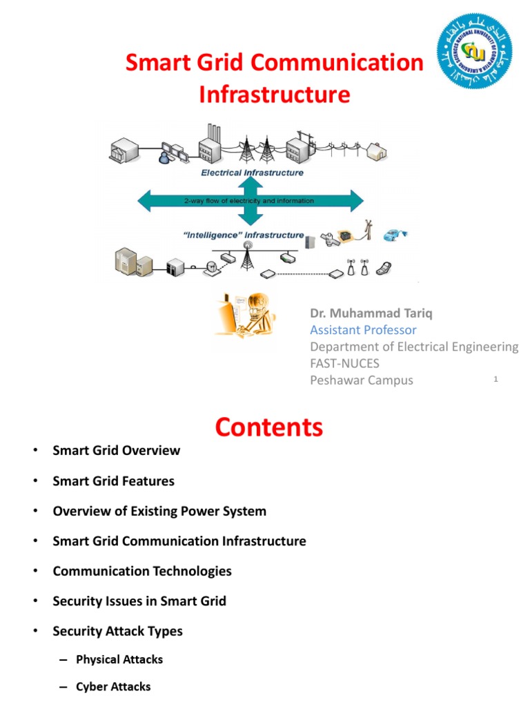 Smart Grid Communication Infrastructure: Dr. Muhammad Tariq | PDF | Electrical Grid | Smart Grid