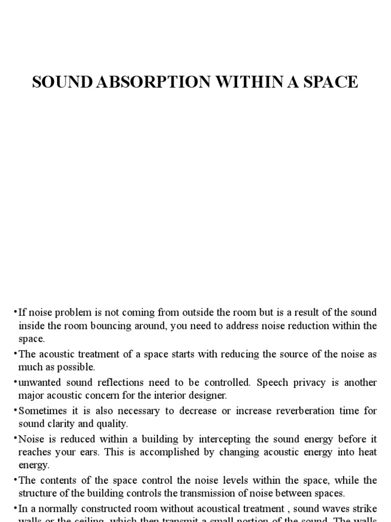 Effective Sound Absorption Techniques | PDF | Acoustics | Materials Science