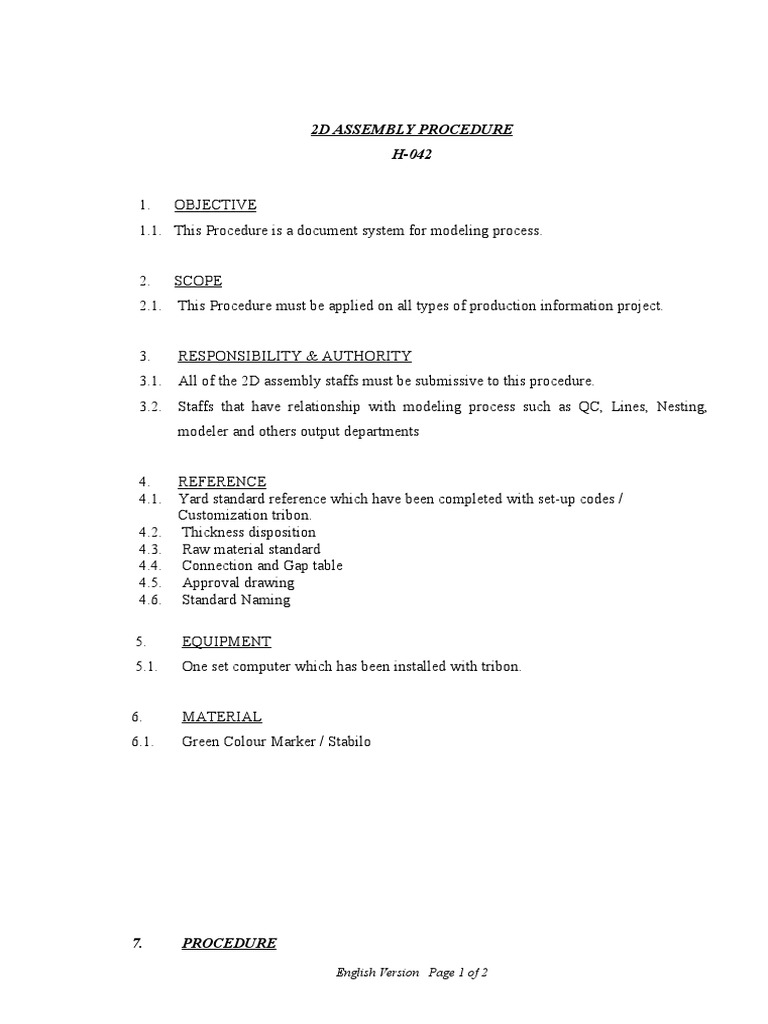2D Assembly Procedure 20200830 | PDF | Software | Computing