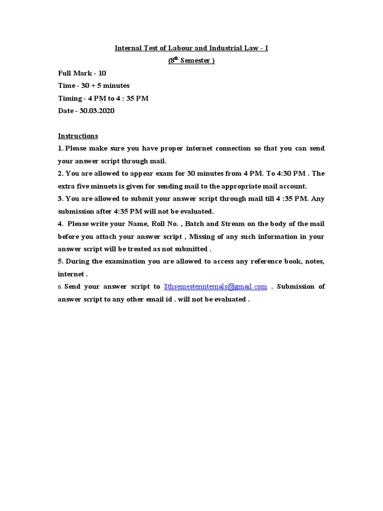 Submission of | PDF | Layoff | Mail