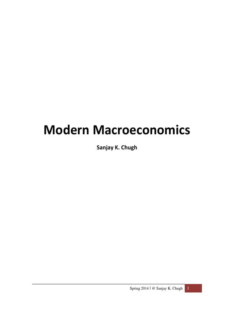 Modern Macroeconomics PDF | PDF | Mathematical Optimization | Parameter (Computer Programming)