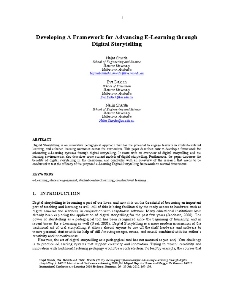 Developing A Framework For Advancing e L | PDF | Educational Technology ...