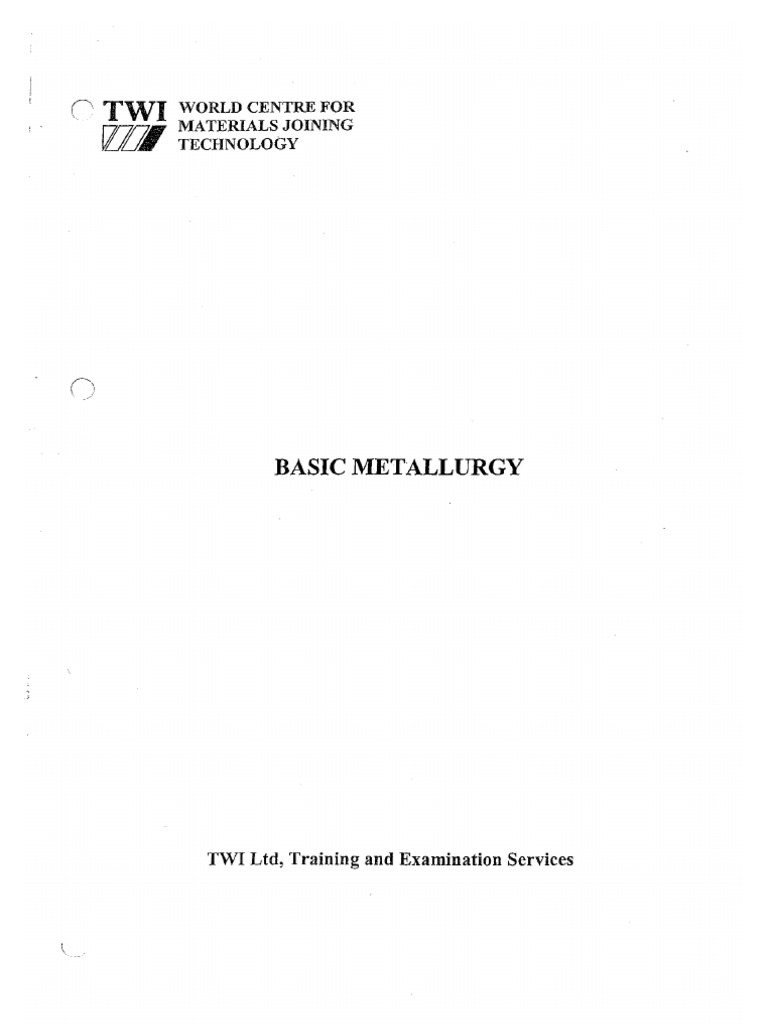 Basic Metallurgy | PDF