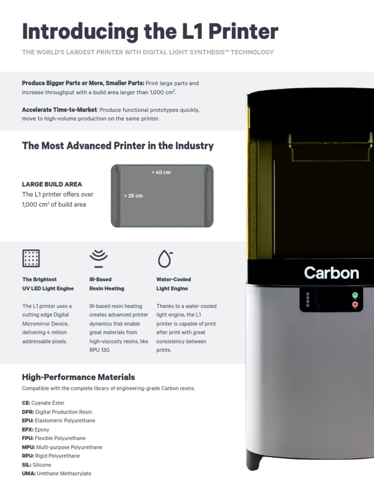Introducing The L1 Printer | PDF | 3 D Printing | Reliability Engineering