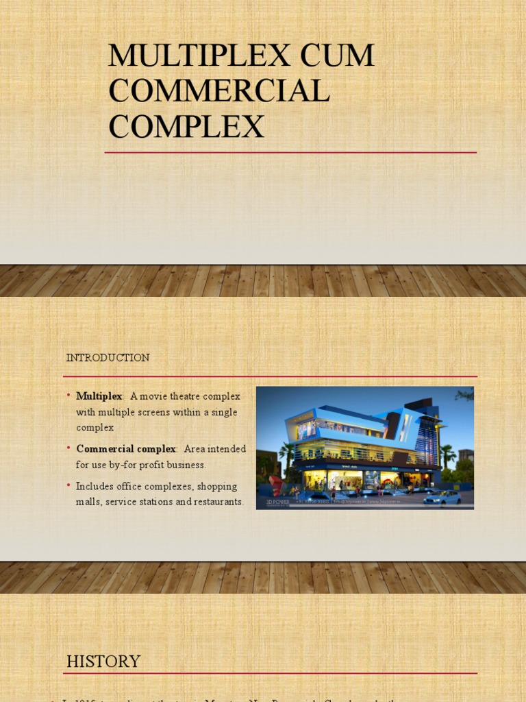 Multiplex Cum Commercial Complex | PDF | Movie Theater | Cinema