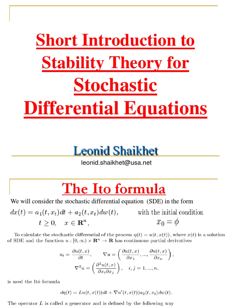 Stability Theory | PDF