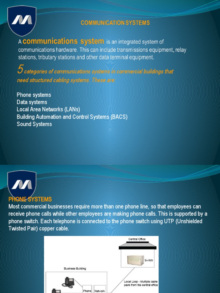 Categories of Communications Systems in Commercial Buildings That Need ...