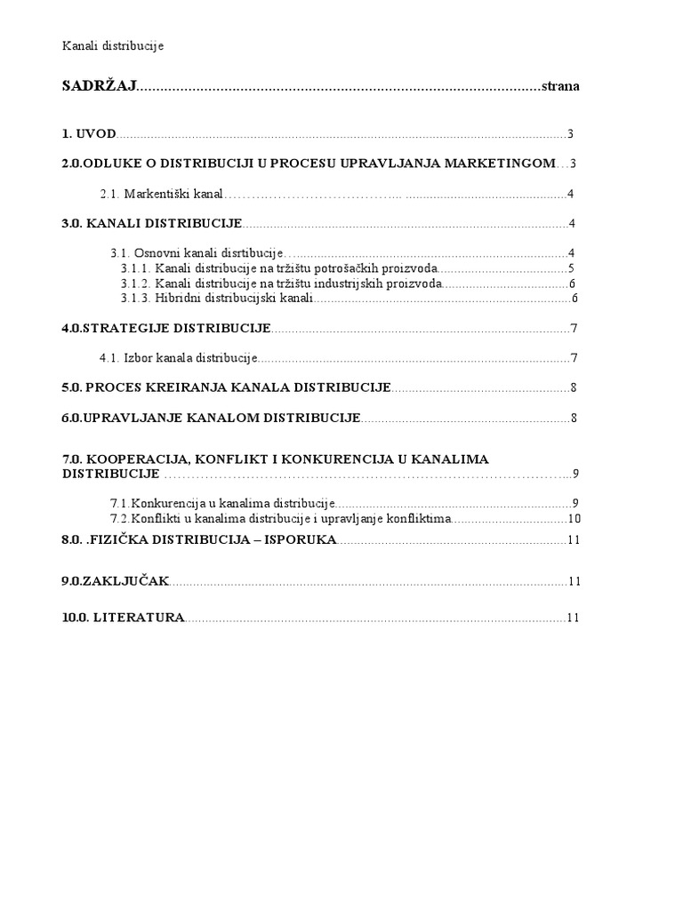 Kanali Distribucija | PDF