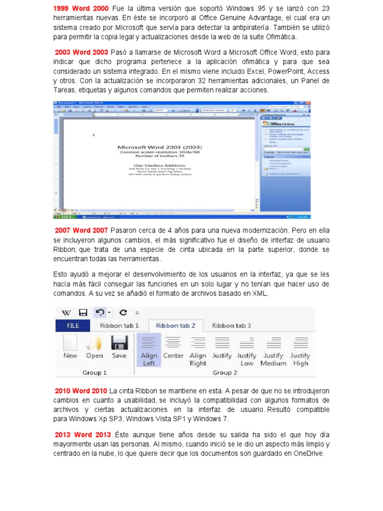 1999 Word 2000 Fue La Última Versión Que Soportó Windows 95 y Se Lanzó ...