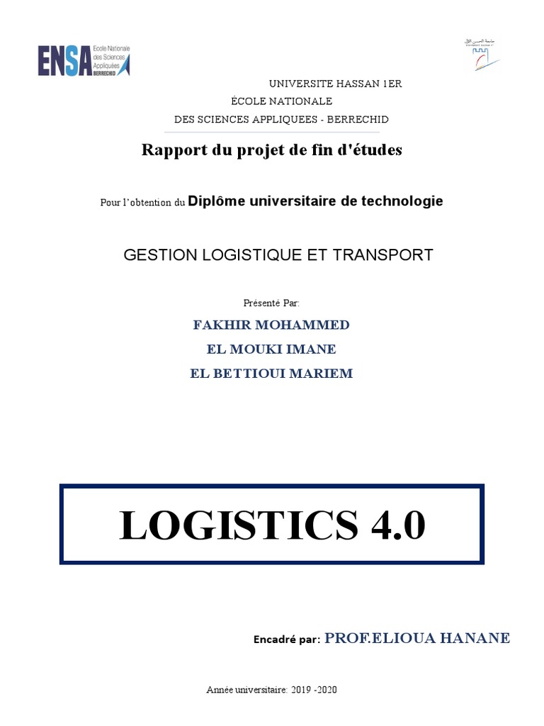 Projet PFE | PDF | Logistics | Internet Of Things
