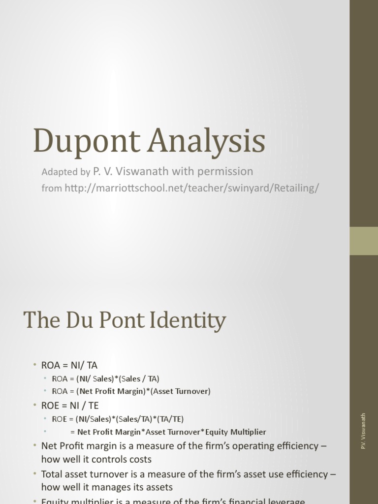 Dupont Analysis Examples | PDF | Leverage (Finance) | Revenue