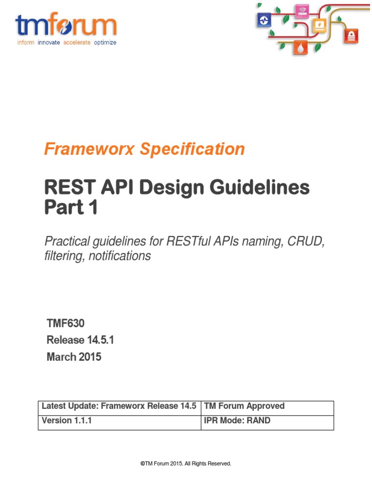 REST API Design Guidelines: Frameworx Specification | PDF ...