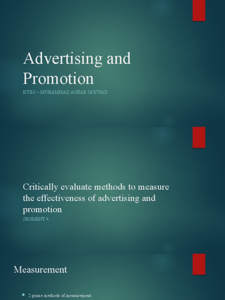 SEGMENT 4 - MEASURMENT OF ADVERTISING 5th Session | PDF | Advertising ...